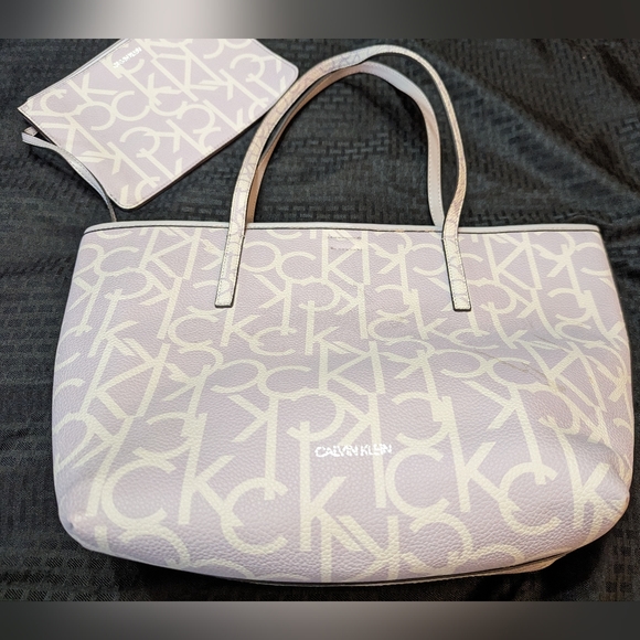 Calvin Klein | Bags | Lavender And White Reversible Calvin Klein Rachel ...